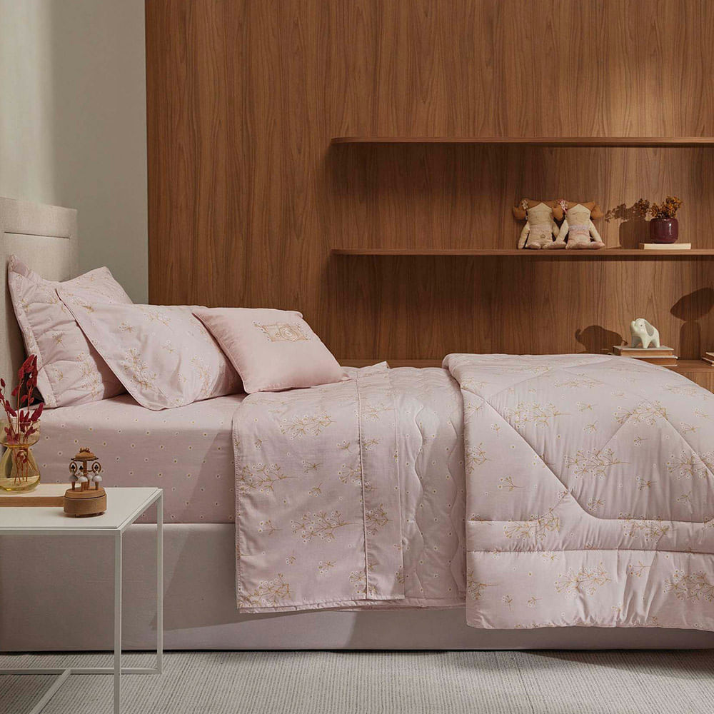 Colcha Solteiro Infantil Trussardi 1 Porta Travesseiro 200 Fios Percal ...