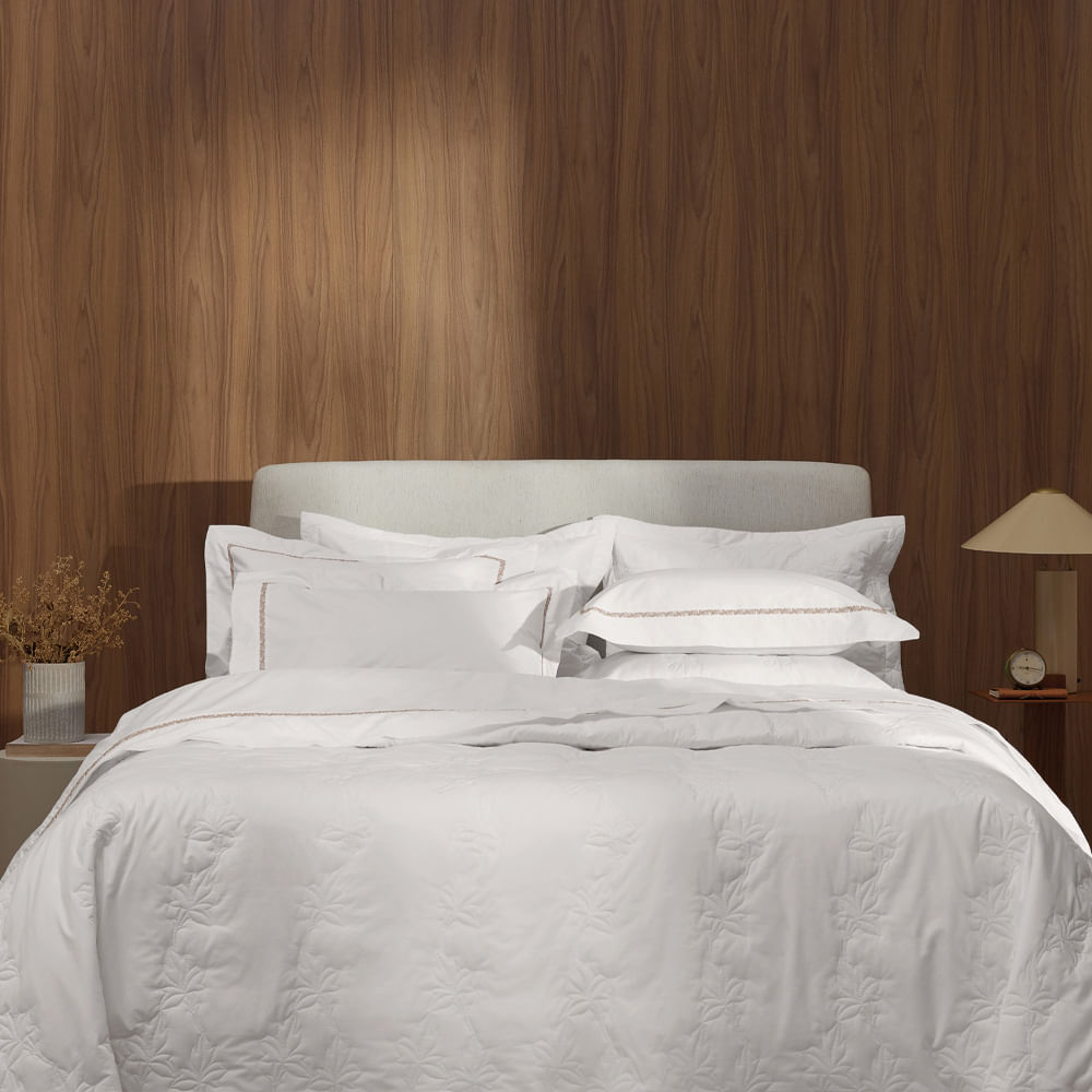 Jogo Cobre Leito King 200 fios Vino Branco | Trussardi