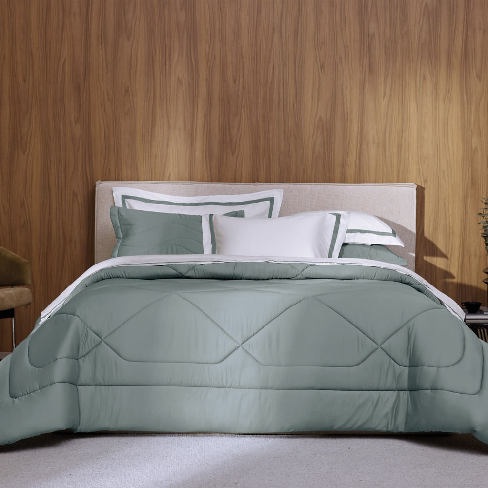 Edredom King 300 fios Grasso Azul Mare | Trussardi